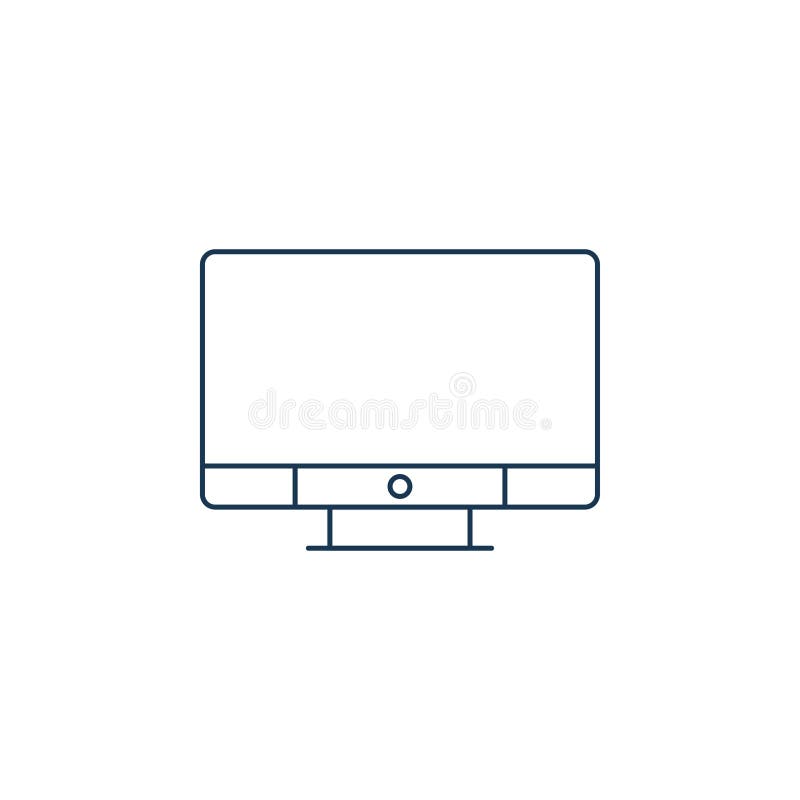 Smart Modern Desktop Monitor Icon Stock Vector - Illustration of ...
