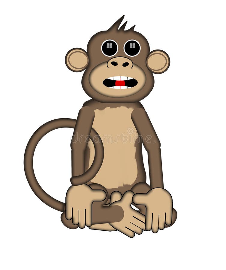 Smart Monkey stock illustration. Illustration of apes - 25323021