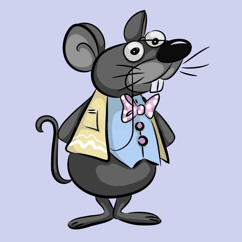 Smart Mouse Cartoon - Illustration Stock Illustration - Illustration of ...