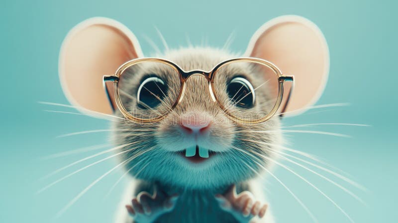 Smart Mousie stock photo. Image of cute, humorous, adorable - 359878942