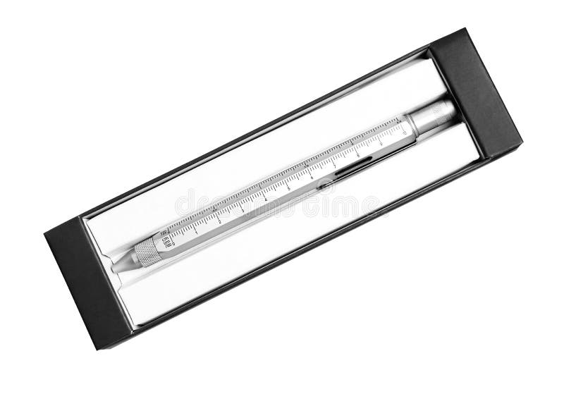 Smart Multifunctional Pen with a Ruler Stock Image - Image of isolated ...