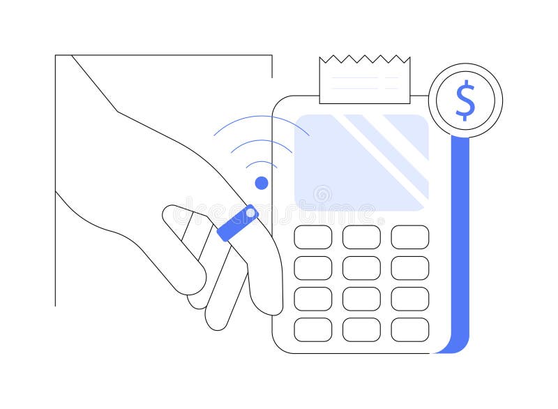 Smart NFC Ring Isolated Cartoon Vector Illustrations. Stock Vector ...