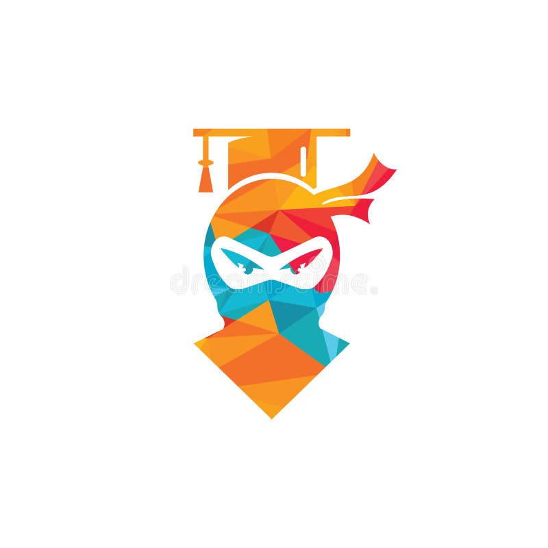 Smart Ninja Modern Education Vector Logo Design. Stock Vector ...