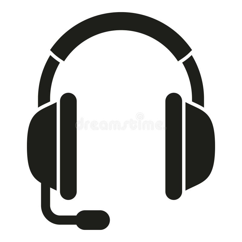 Smart Office Headset Icon Simple Vector. Work Data Stock Vector ...