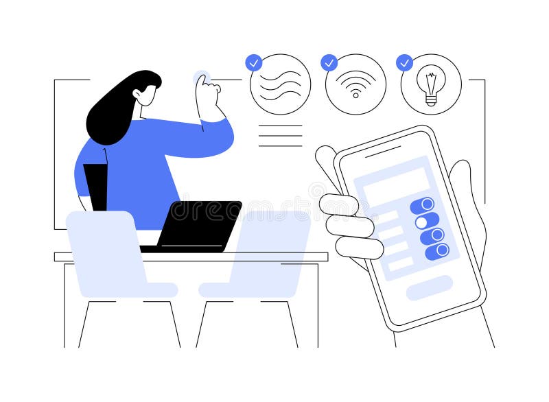 Smart Office Isolated Cartoon Vector Illustrations. Stock Vector ...