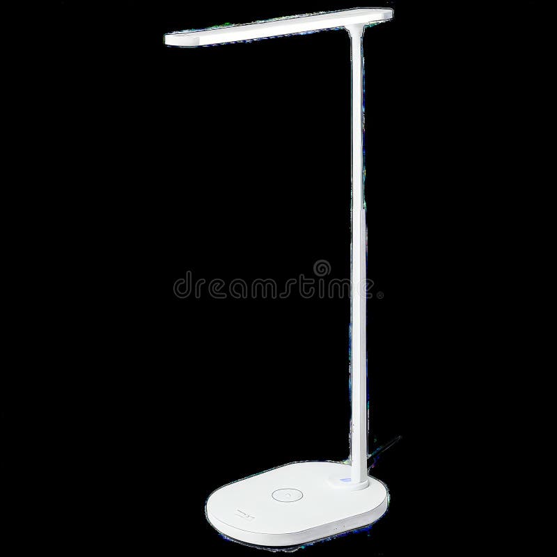 Smart Office Lamp with Wireless Charging Base Isolated Stock Photo ...