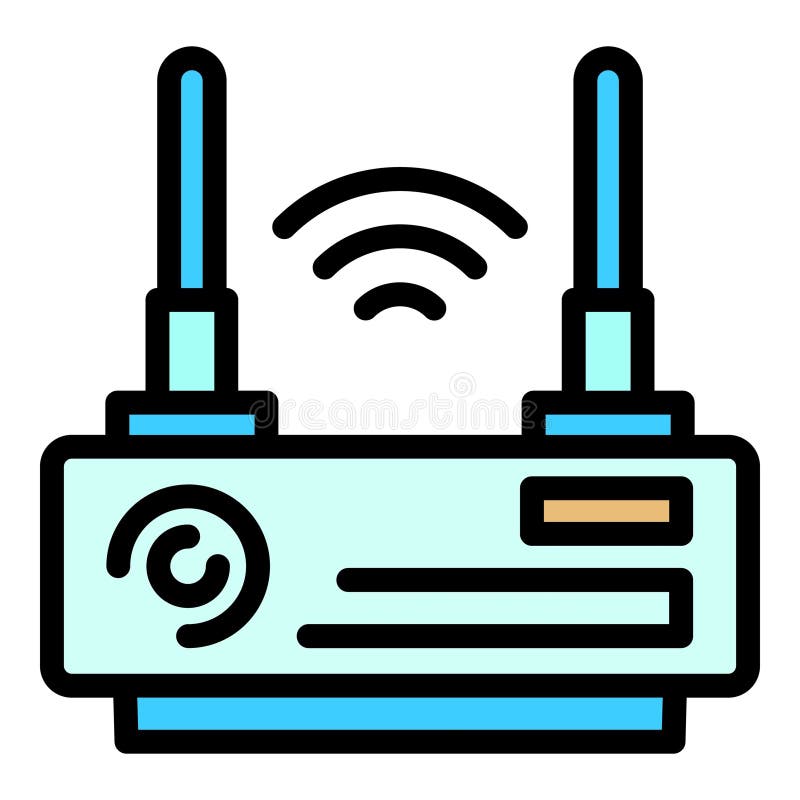 Router Icon, Isometric Style Stock Vector - Illustration of solid ...