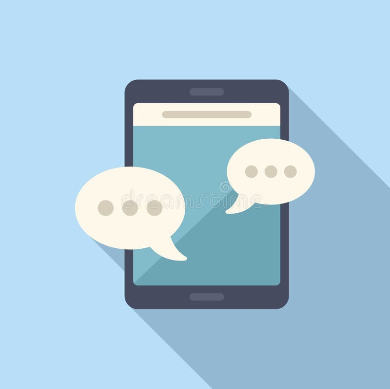 Smart Online Help Icon Flat Vector. Support Chat Stock Illustration ...