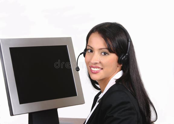 Smart operator stock image. Image of headset, latin, finance - 115843