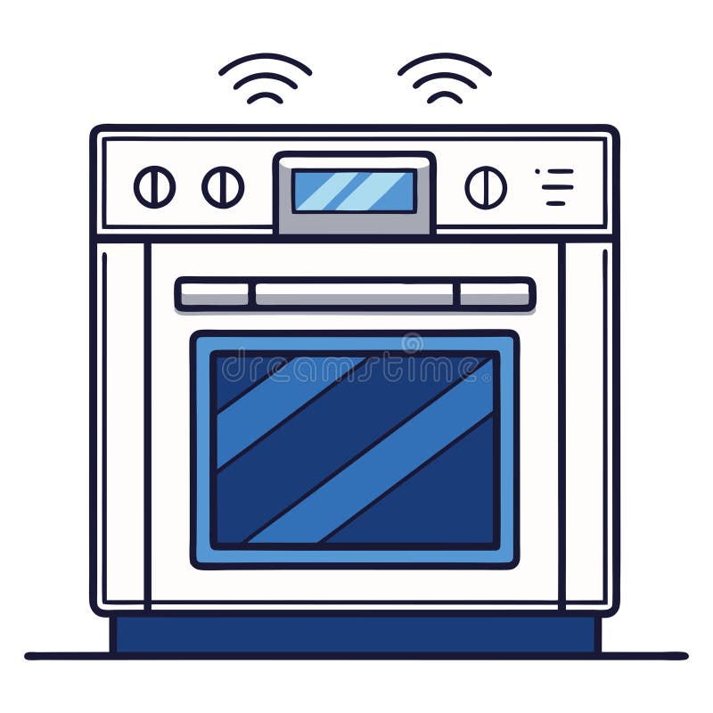 Smart oven device stock vector. Illustration of technology - 356848258