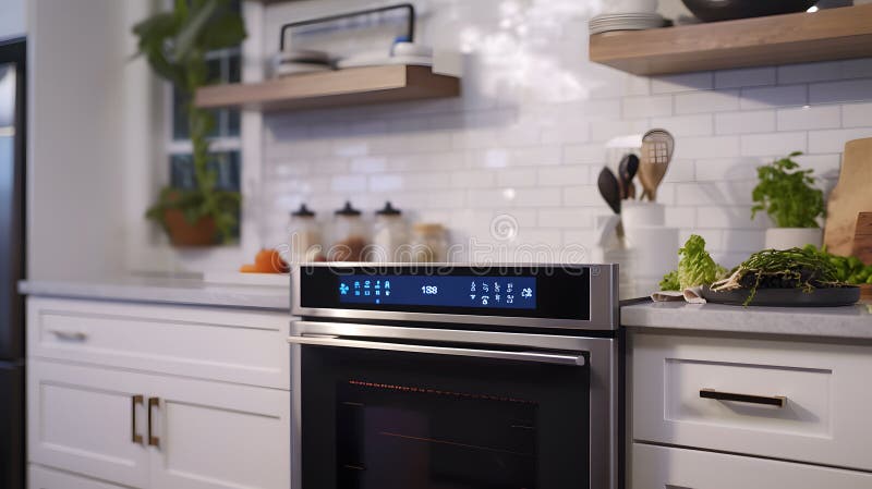 Smart Oven in a Modern Kitchen Showcasing the Oven S Touchscreen ...