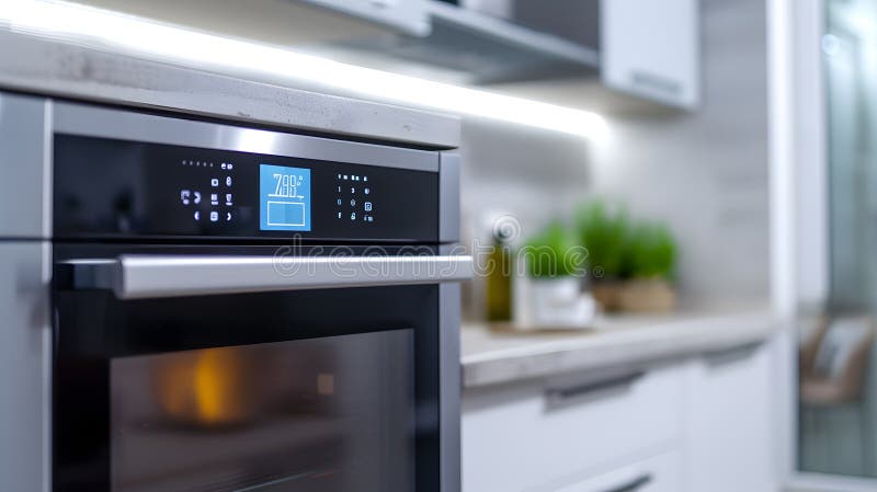 Smart Oven in a Modern Kitchen Showcasing the Oven S Touchscreen ...