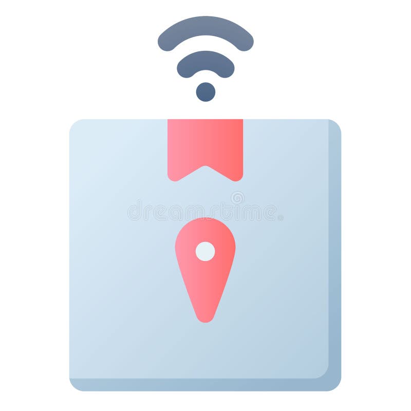 Smart Package Delivery Box Single Isolated Icon with Smooth Style Stock ...