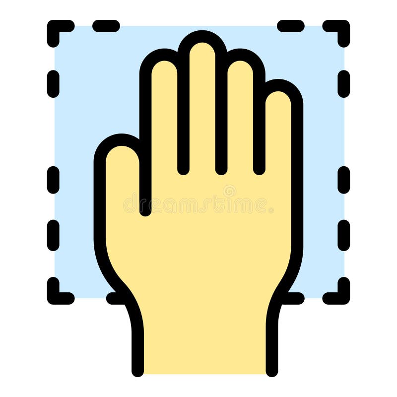 Smart Palm Identification Icon Outline Vector. Biometric Recognition ...