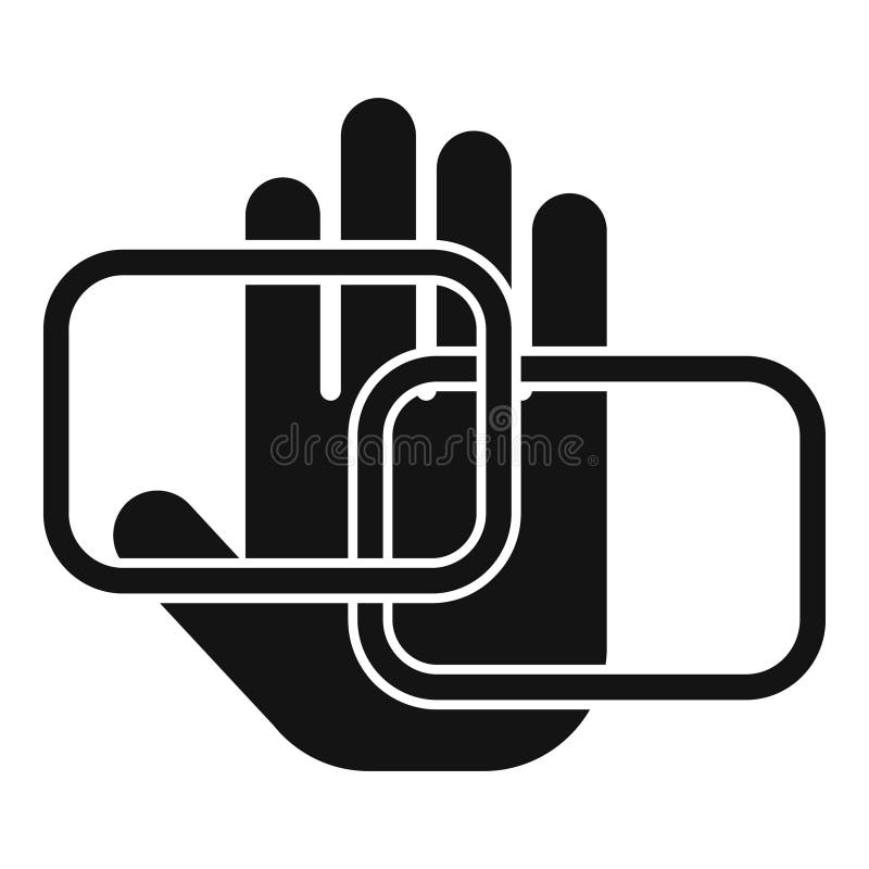 Smart Palm Identification Icon Outline Vector. Biometric Recognition ...