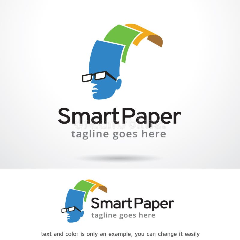 Smart Paper Logo Template Design Vector Stock Vector - Illustration of ...