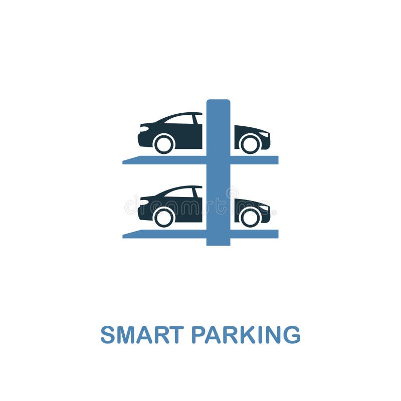 Smart Parking Icon in Two Colors Design. Premium Style from Smart ...