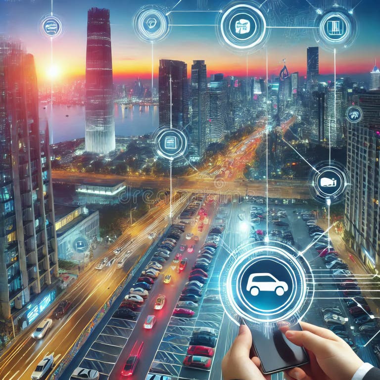 Smart Parking Systems Utilizing Technology To Manage Parking Eff Stock ...