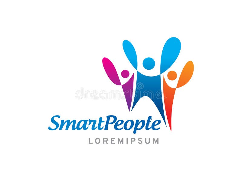 Smart People, Community People Logo Template Design Vector, Emblem ...