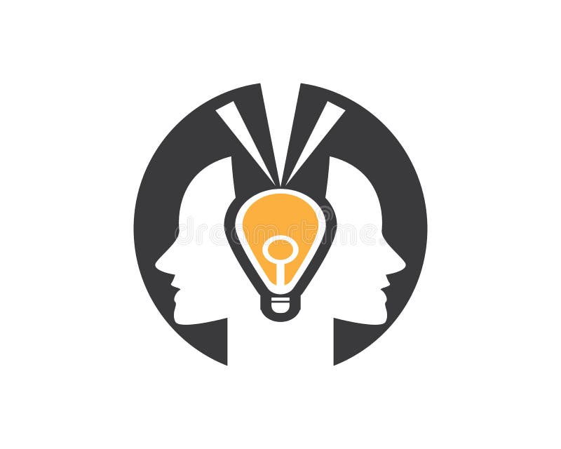 Smart People Idea Logo Design Illustration Stock Vector - Illustration ...