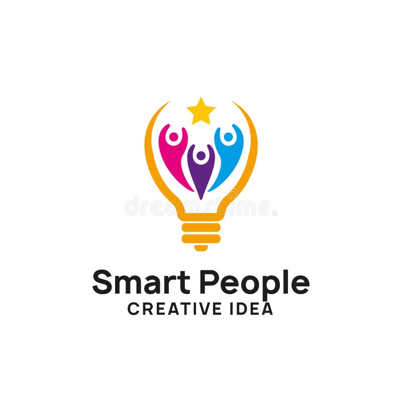 Smart People Logo Designs Template. Creative Idea Logo Design Stock ...