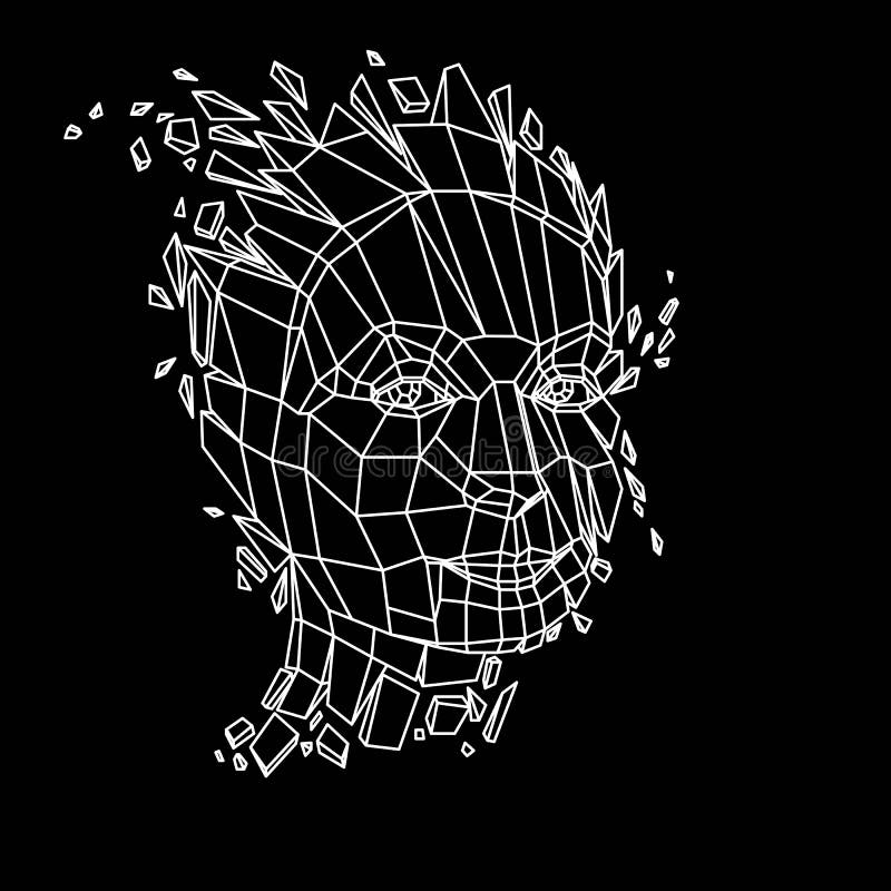 Smart Person Concept, Human Head Exploding and Breaks Stock Vector - Illustration of fragment ...