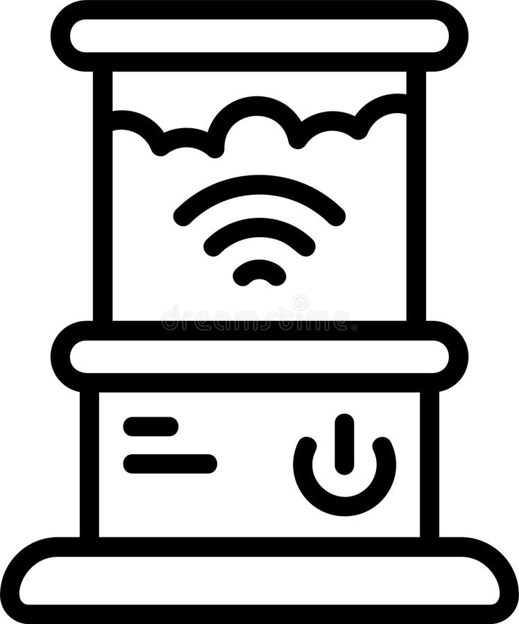 Smart Pet Feeder Vector Icon Stock Illustration - Illustration of ...