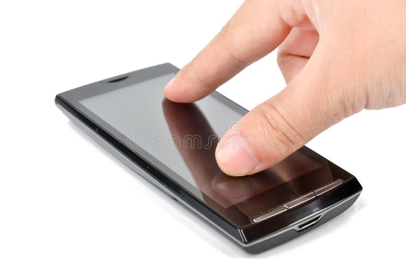 Smart phone stock photo. Image of personal, finger, keyboard - 23565290