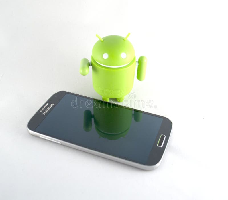 Android Mobile Phone Operating System on Samsung Smartphone Editorial ...