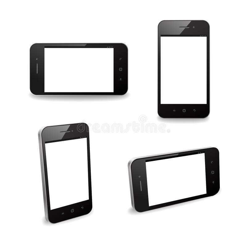 Smart Phone Angle Pack stock illustration. Illustration of connect ...