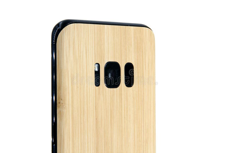 Smart Phone Angled stock photo. Image of isolated, wood - 112792418