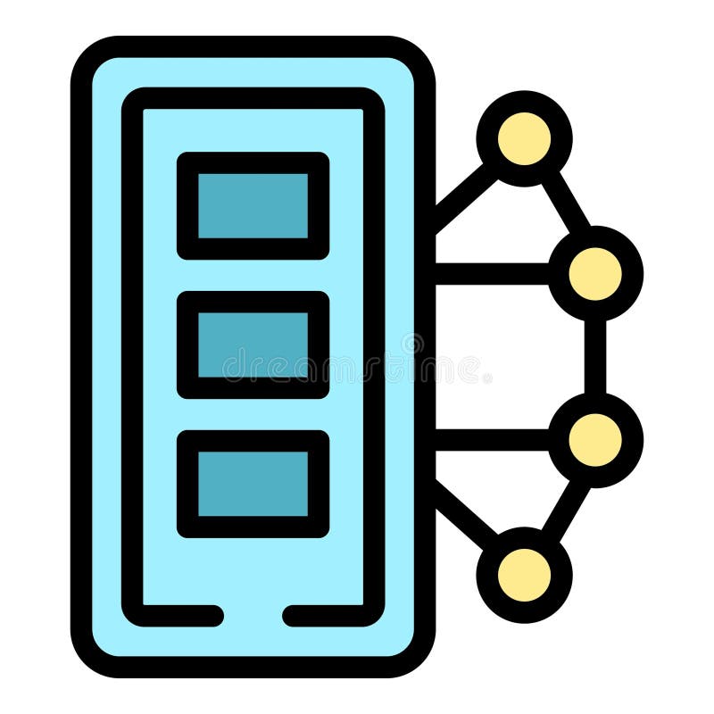 Smart Phone App Icon Vector Flat Stock Illustration - Illustration of ...