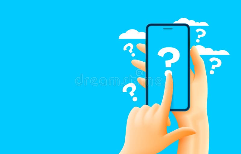 Smart Phone App Service, Question Action Online, Problem Blank. Vector ...