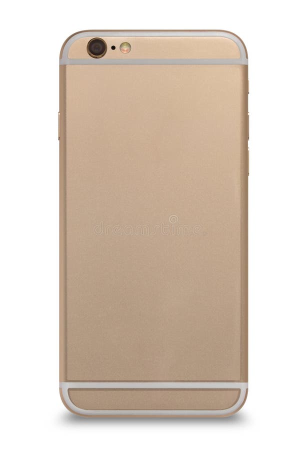 Smart Phone, the Back of the Phone Isolated on White Background Stock ...