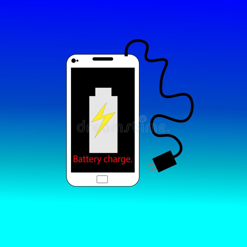 Smart Phone without Battery. Stock Illustration - Illustration of blue ...