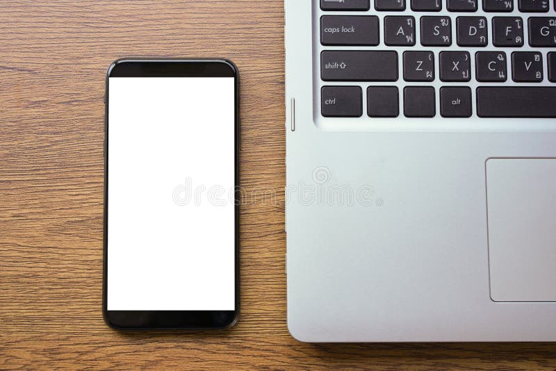 Smart Phone with Blank Screen Phone Screen Mockup Close Up Stock Image ...