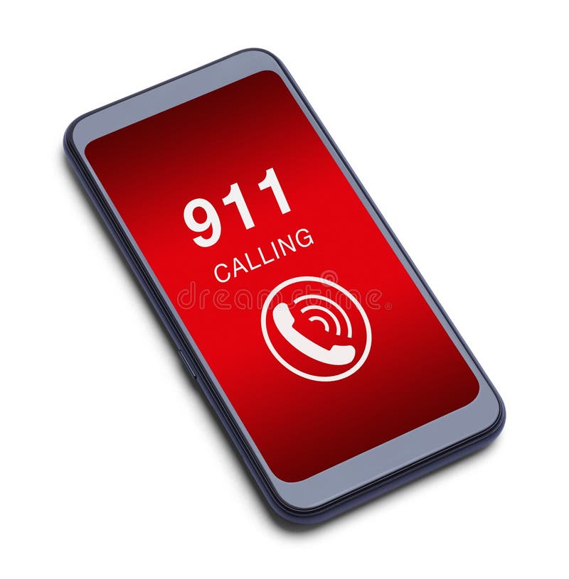 Smart Phone 911 Call editorial stock image. Image of hospital - 207394629