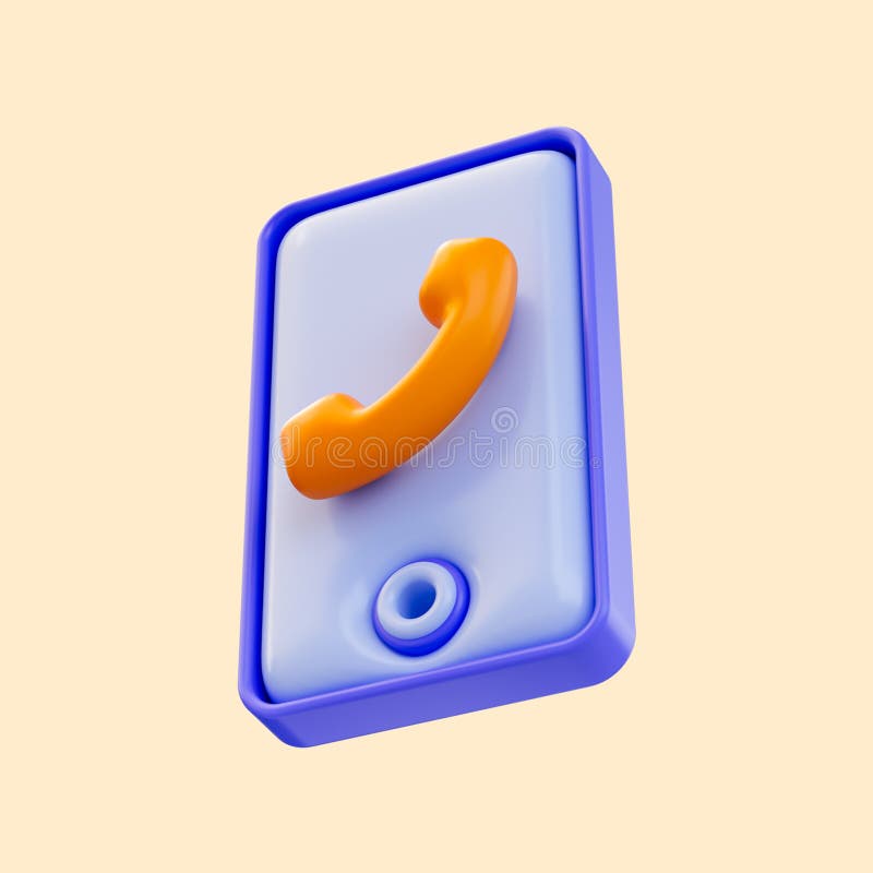 Smart Phone Call Icon 3d Render Concept for Dial Number ...