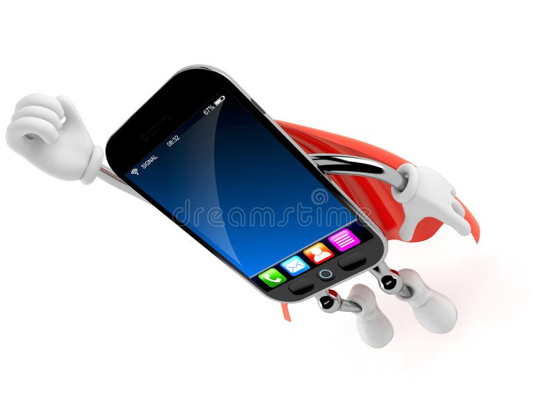 Cape Cell Phone Character Stock Illustrations – 25 Cape Cell Phone ...