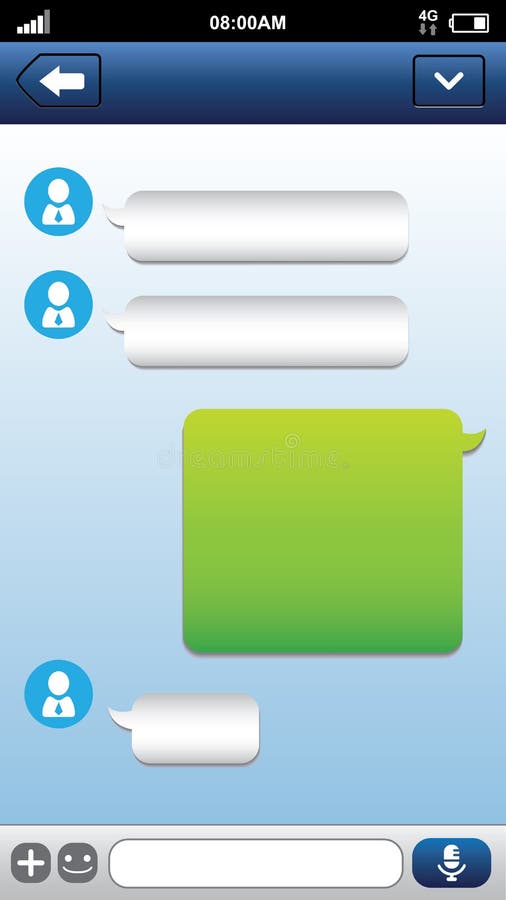 Smart phone chat bubbles stock vector. Illustration of mail - 53548936