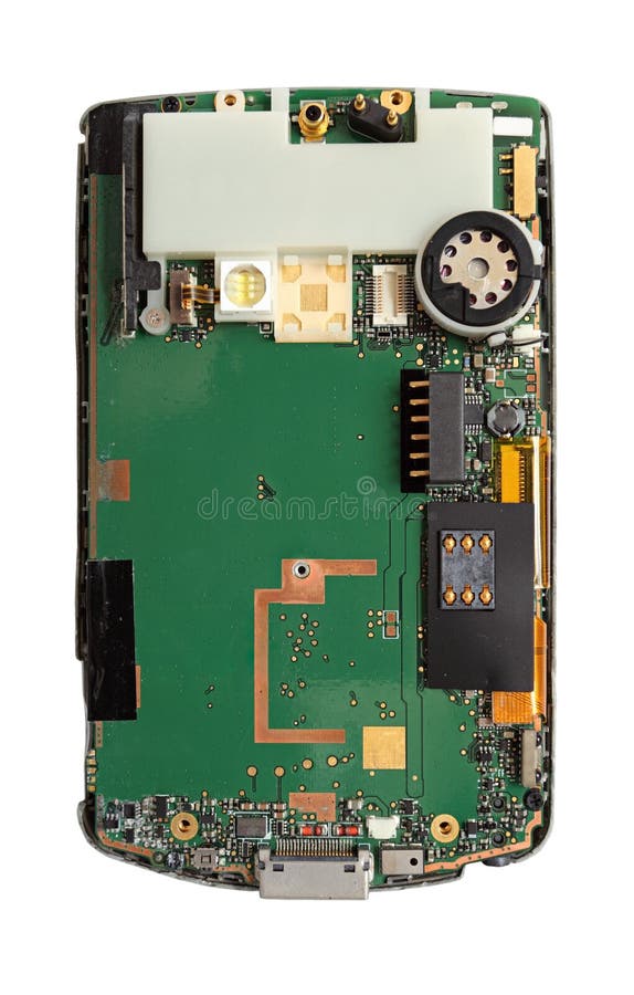 Smart Phone Circuit Board Isolated Stock Image - Image of gadget ...