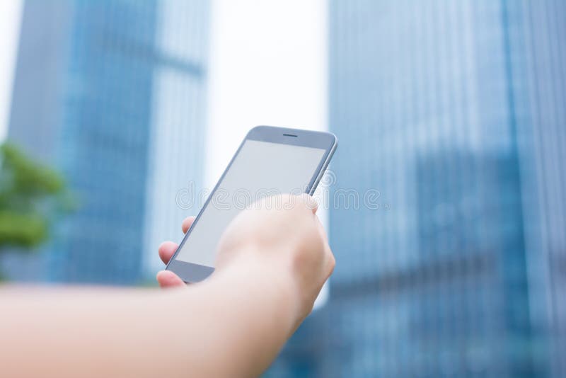Smart Phone and City Building. Stock Image - Image of phone, show: 72423629