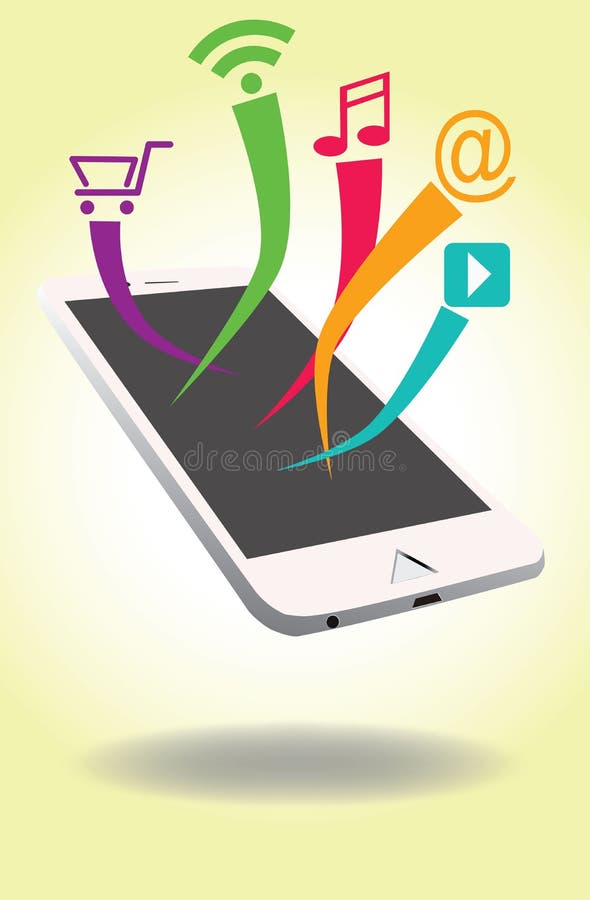 Smart phone Concept art stock vector. Illustration of computer - 56803834