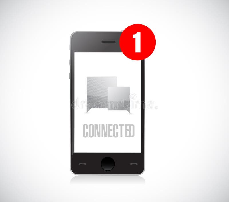 Smart Phone Connected Communication Concept Stock Illustration ...