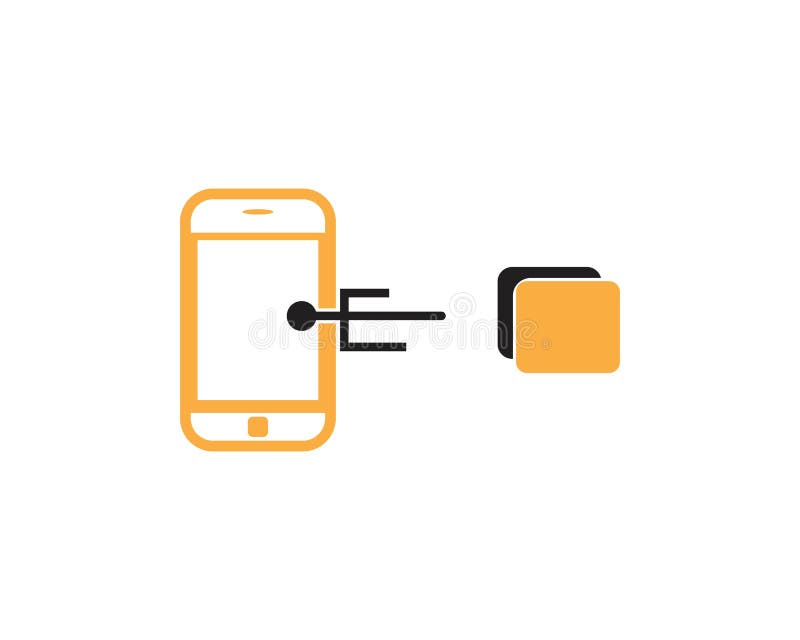Smart Phone Connectivity Icon Logo Design Template Stock Vector ...