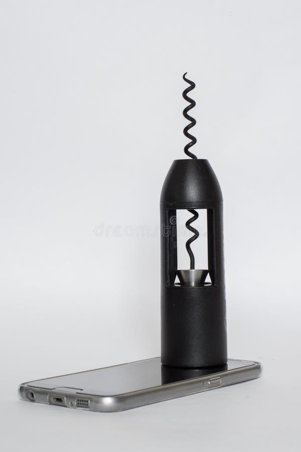 Smart phone corkscrew stock image. Image of isolated - 78390129