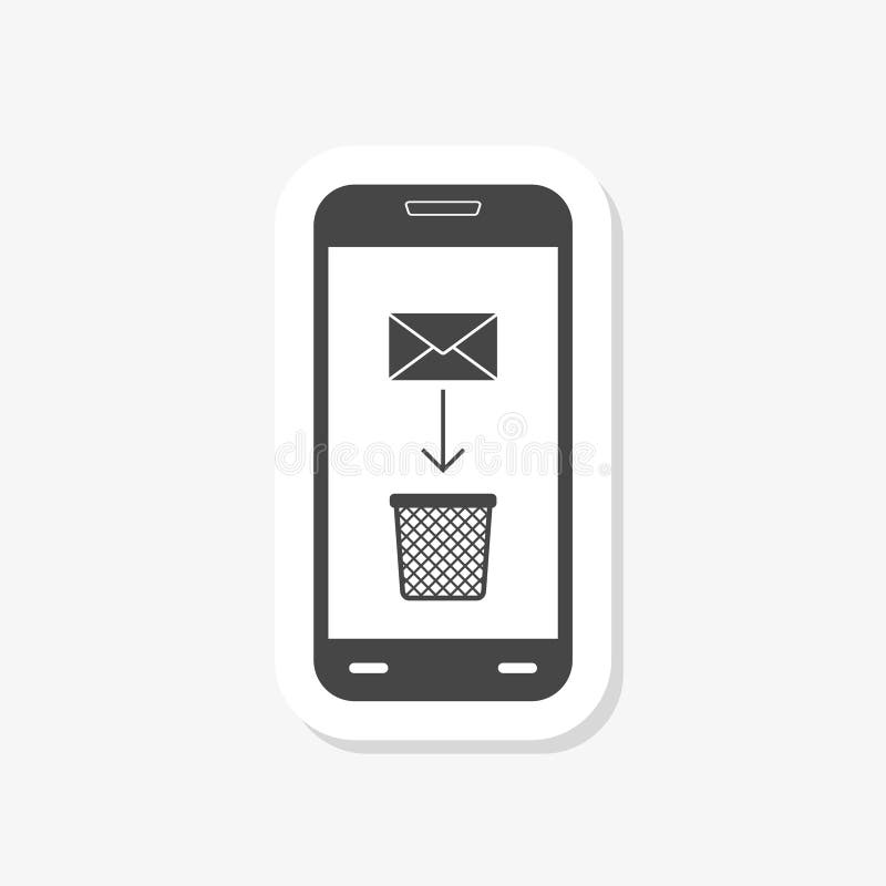 Email Sticker Isolated on White Background. Email Icon in Trendy Design ...