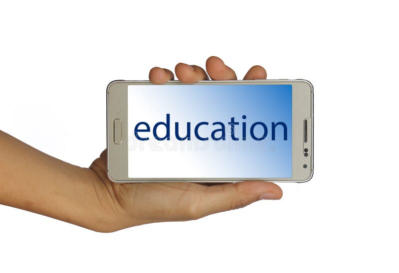 Smart Phone Education Concept Stock Photo - Image of white, business ...