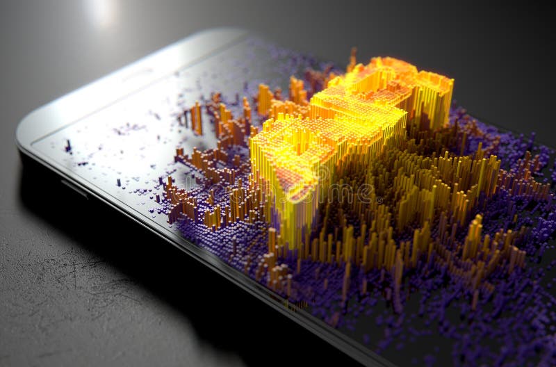 Smart Phone Emanating Augmented Reality Stock Illustration ...