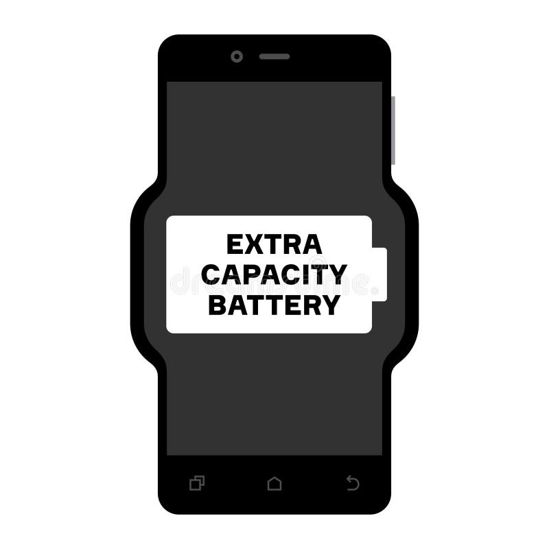 Smart Phone with Extra Capacity Battery Stock Vector - Illustration of ...